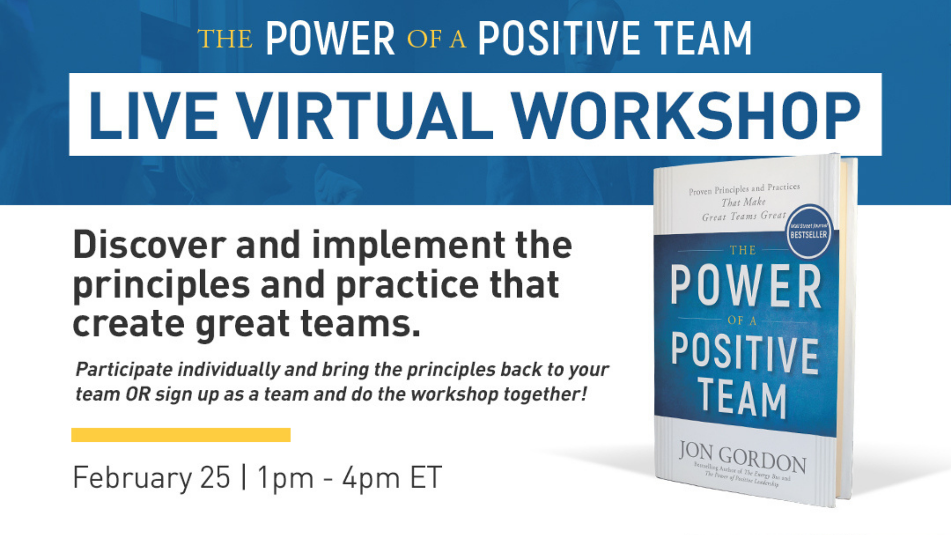 Workshops - The Power of a Positive Team |The Power of a Positive Team